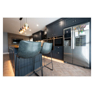 Modern appliances still work in a classic kitchen - Transitional ...