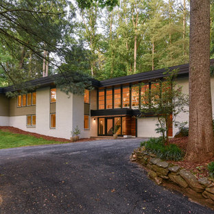 75 Beautiful Mid-Century Modern Brick Exterior Home Pictures & Ideas ...