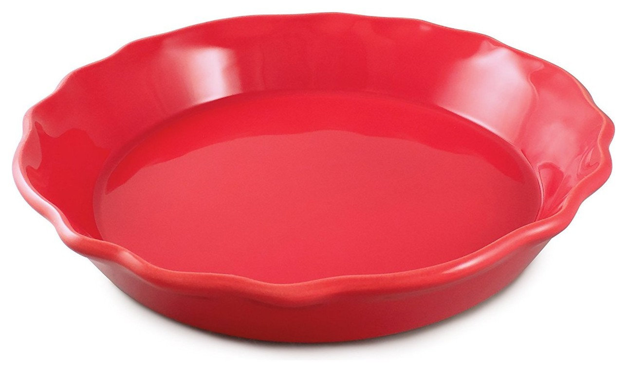 Le Cordon Bleu Charmant 11" Pie Dish, Rouge Red - Contemporary - Pie ...