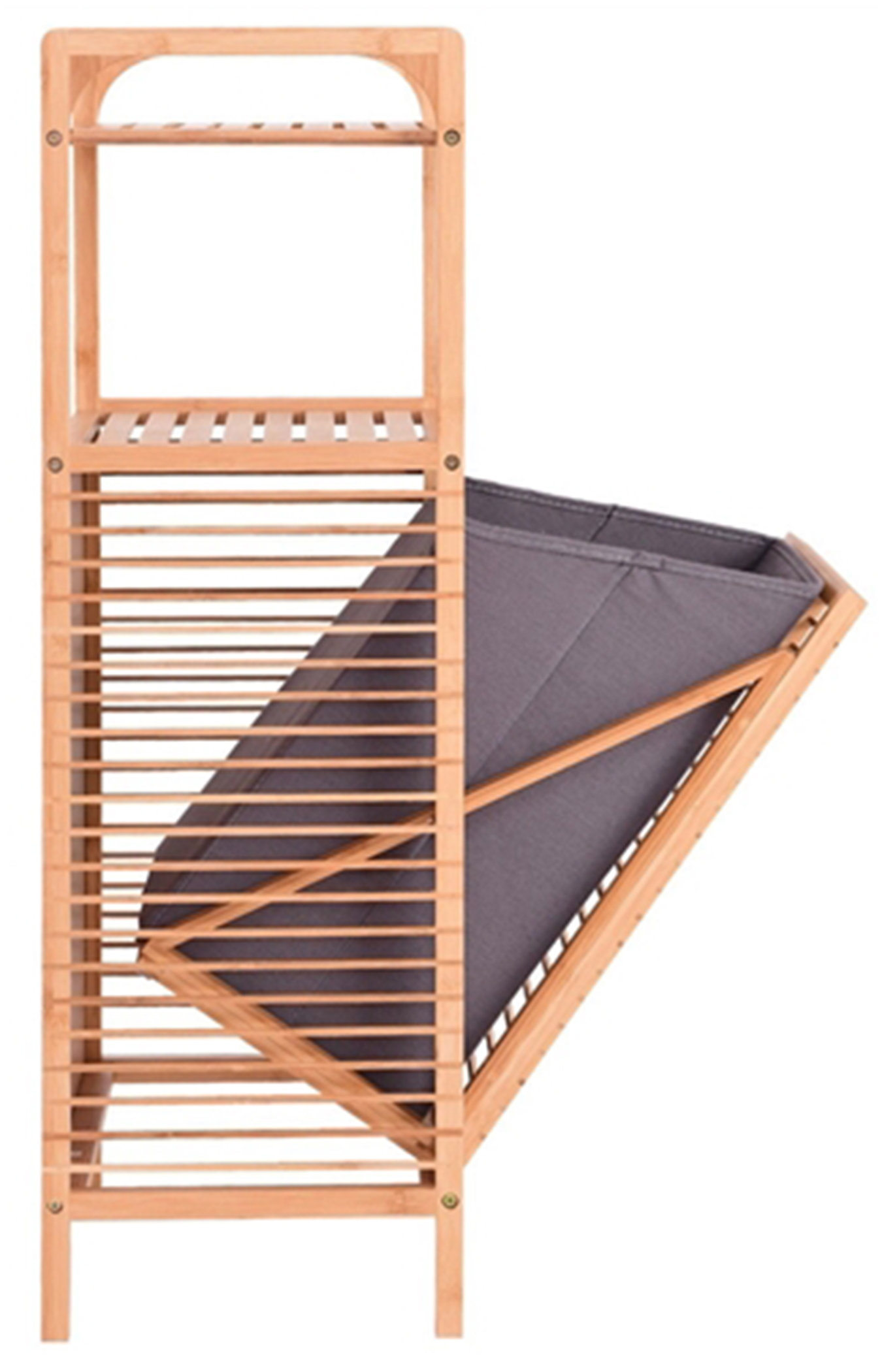 Attractive Bamboo Laundry Hamper Side Table - Transitional - Hampers ...