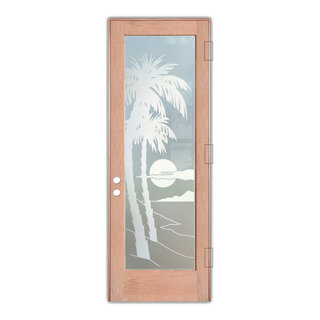 Front Door - Palm Sunset - Fiberglass Smooth - 30" x 80" - Book/Slab ...