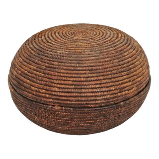Consigned Antique Tutsi Burundi Basket - Tropical - Baskets - by Design ...