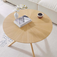 Crossroads Round Wood Coffee Table - Contemporary - Coffee Tables - by ...
