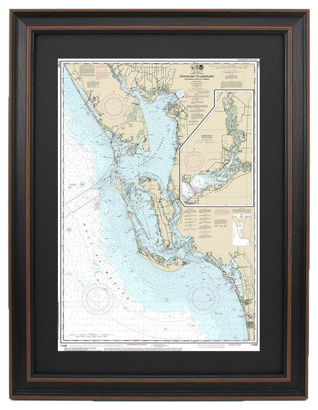 Nautical Chart, Estero Bay, Lemon Bay, Charlotte Harbor, Peace River ...