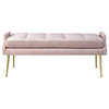 Modern Velvet Bench, Wood - Traditional - Upholstered Benches - by ...