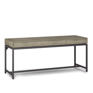 Modern Industrial Desk, Ample Drawers With Cut Out Handles - Industrial ...