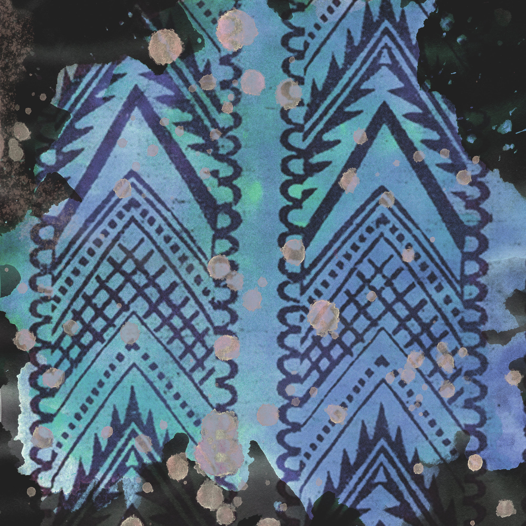 "Aztec Mix" Artwork, 40"x40" - Contemporary - Prints And Posters - by ...