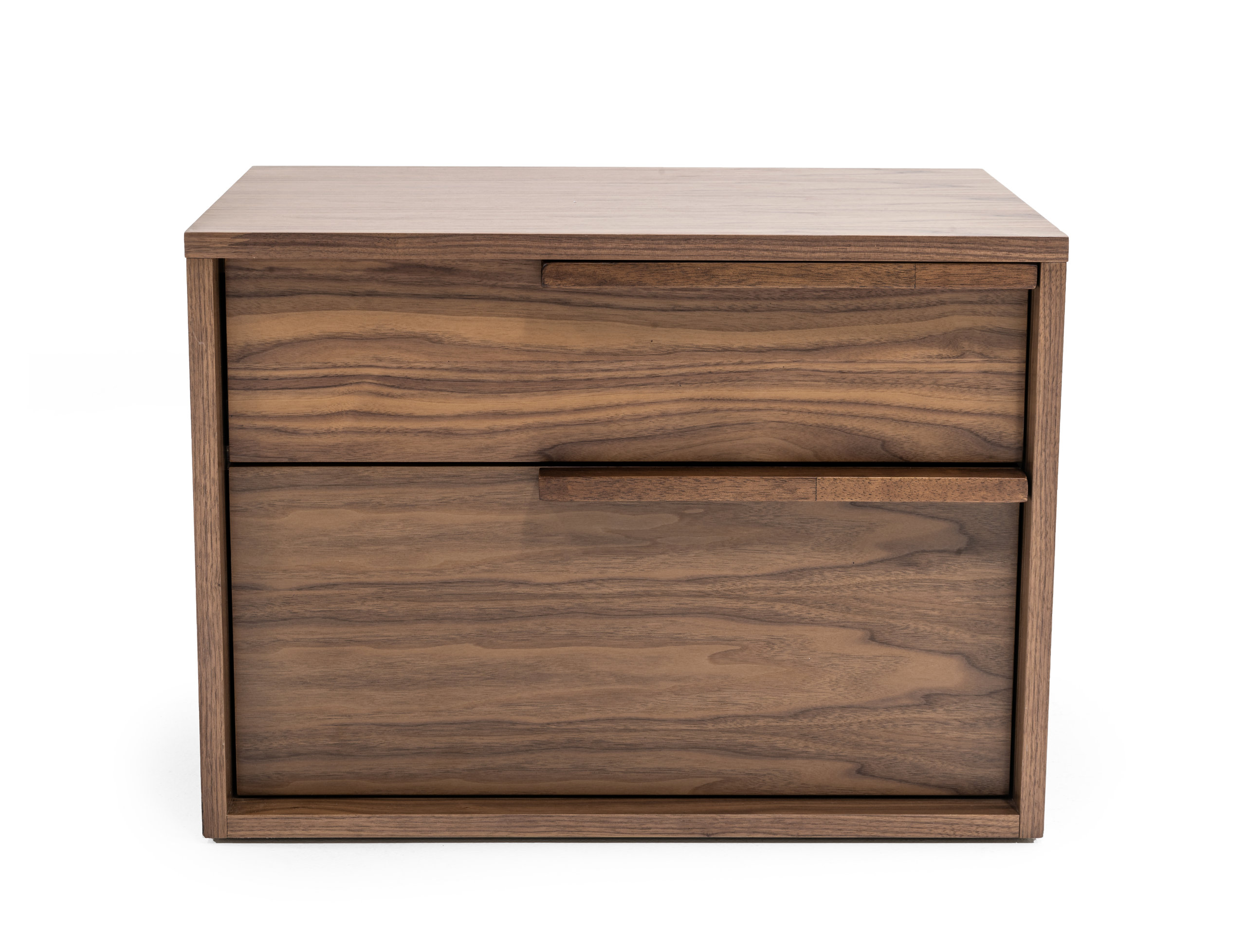 Modrest Amberlie Modern Walnut Nightstand - Transitional - Nightstands ...