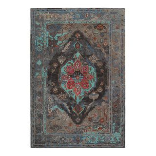 Raisa Handmade Medallion Area Rug, 9'X12' - Mediterranean - Area Rugs ...