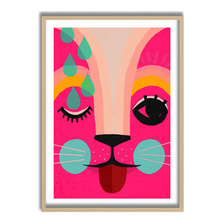 Kids Framed Art Print, Neon! by Treechild, 16"x24" - Eclectic - Kids ...
