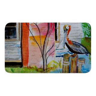 Betsy's Pelican Bath Mat 18x30 - Beach Style - Bath Mats - by Betsy ...