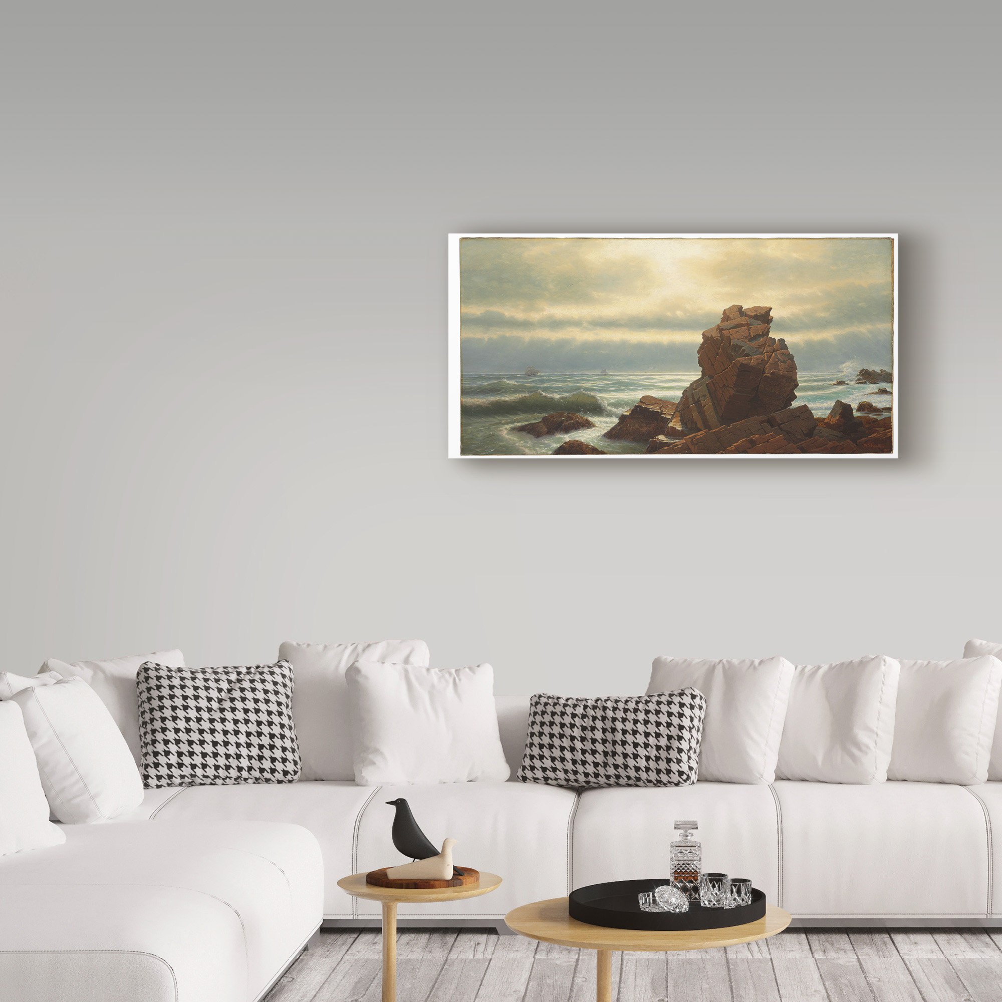 William Stanley Haseltine 'Pulpit Rock, Nahant, 1865' Canvas Art, 16 ...