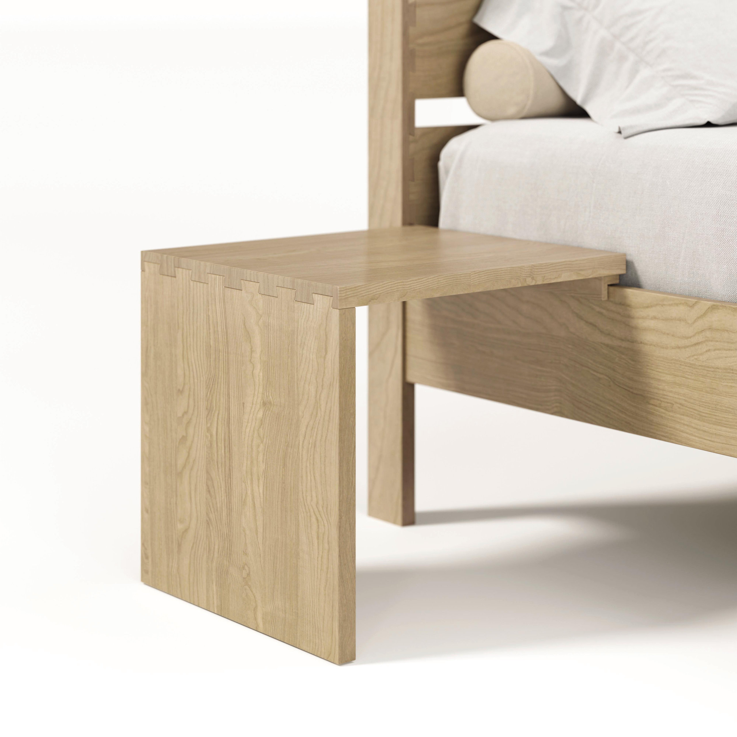Oslo Shelf Nightstand, Left/Right Natural Oak Finish - Transitional ...