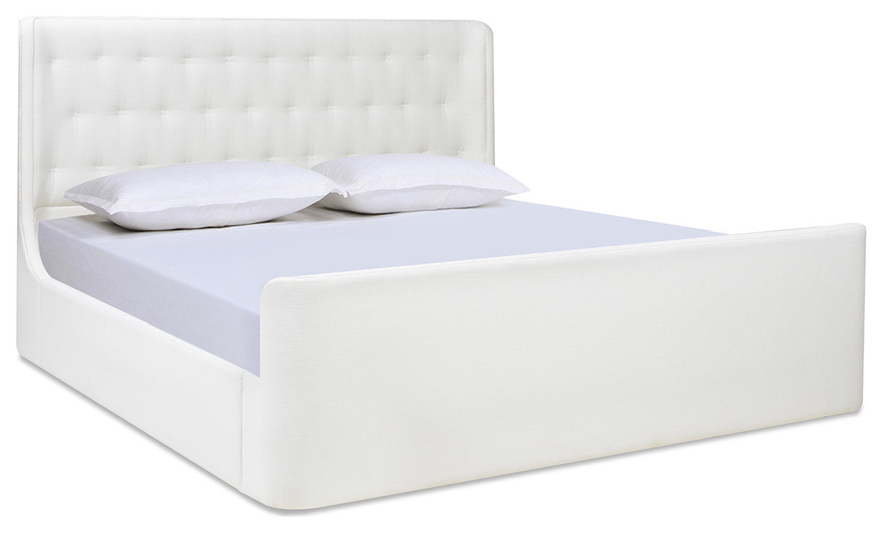 Brooks Contemporary Tufted Shelter Platform Bed, King - Transitional ...