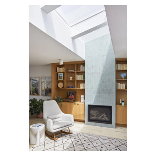 San Gabriel Brick Fireplace - Modern - Living Room - San Francisco - by ...