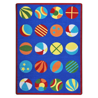 Have a Ball 10'9" x 13'2" area rug in color Multi - Contemporary - Kids ...