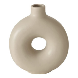 Infinity Ring Vase Beige, 7.75" - Transitional - Vases - by Whole House ...