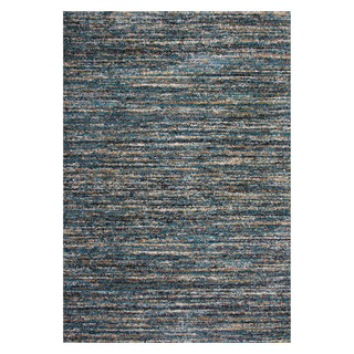90 X 63 Inches Fabric Power Loomed Rug with Horizontal Stripes Print ...