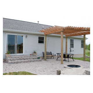 Brick Patio, Steps, Grill Enclosure, and Pergola - Other - by R&D ...