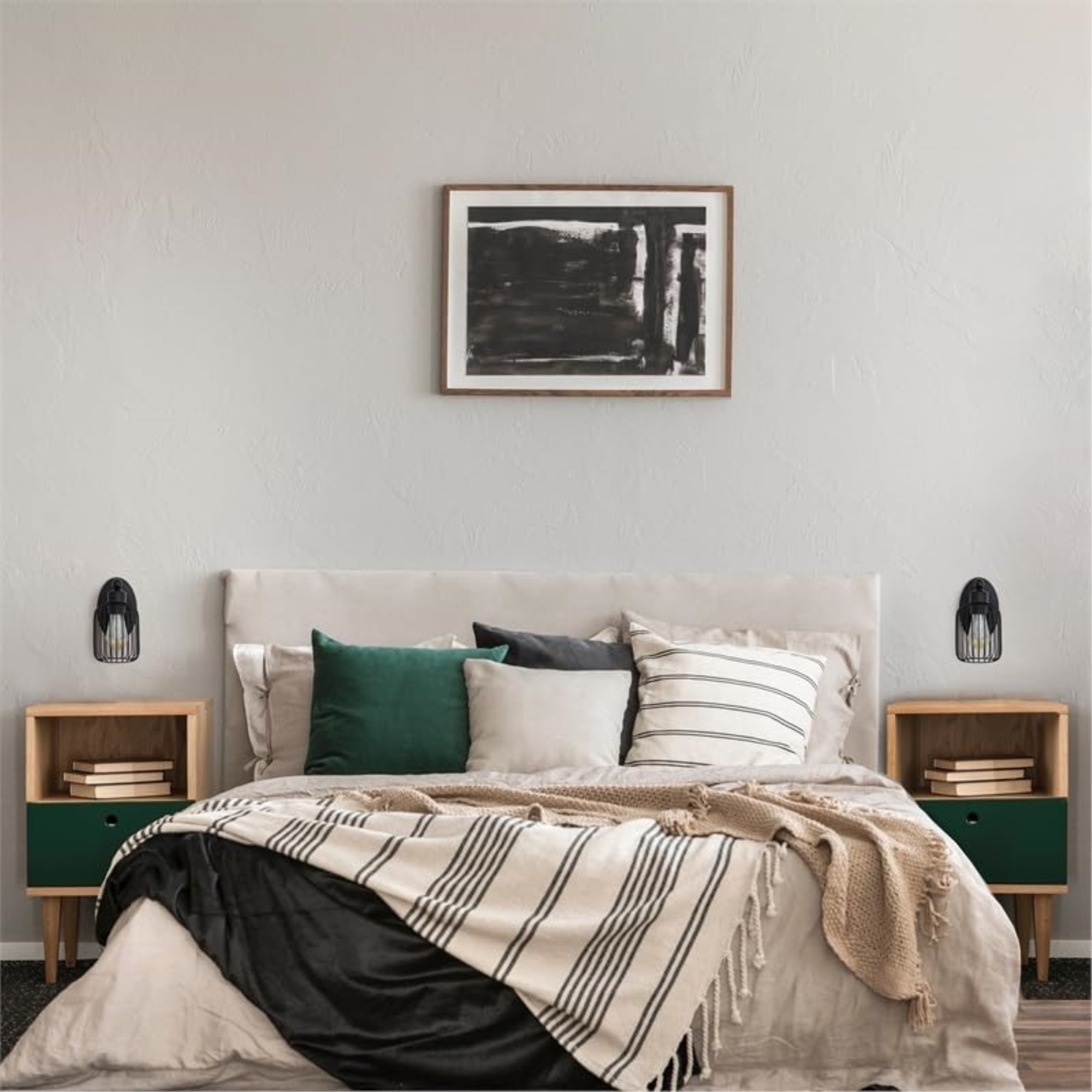 One Light Industrial Decorative Cage Wall Sconce Uplight Downlight Wall ...