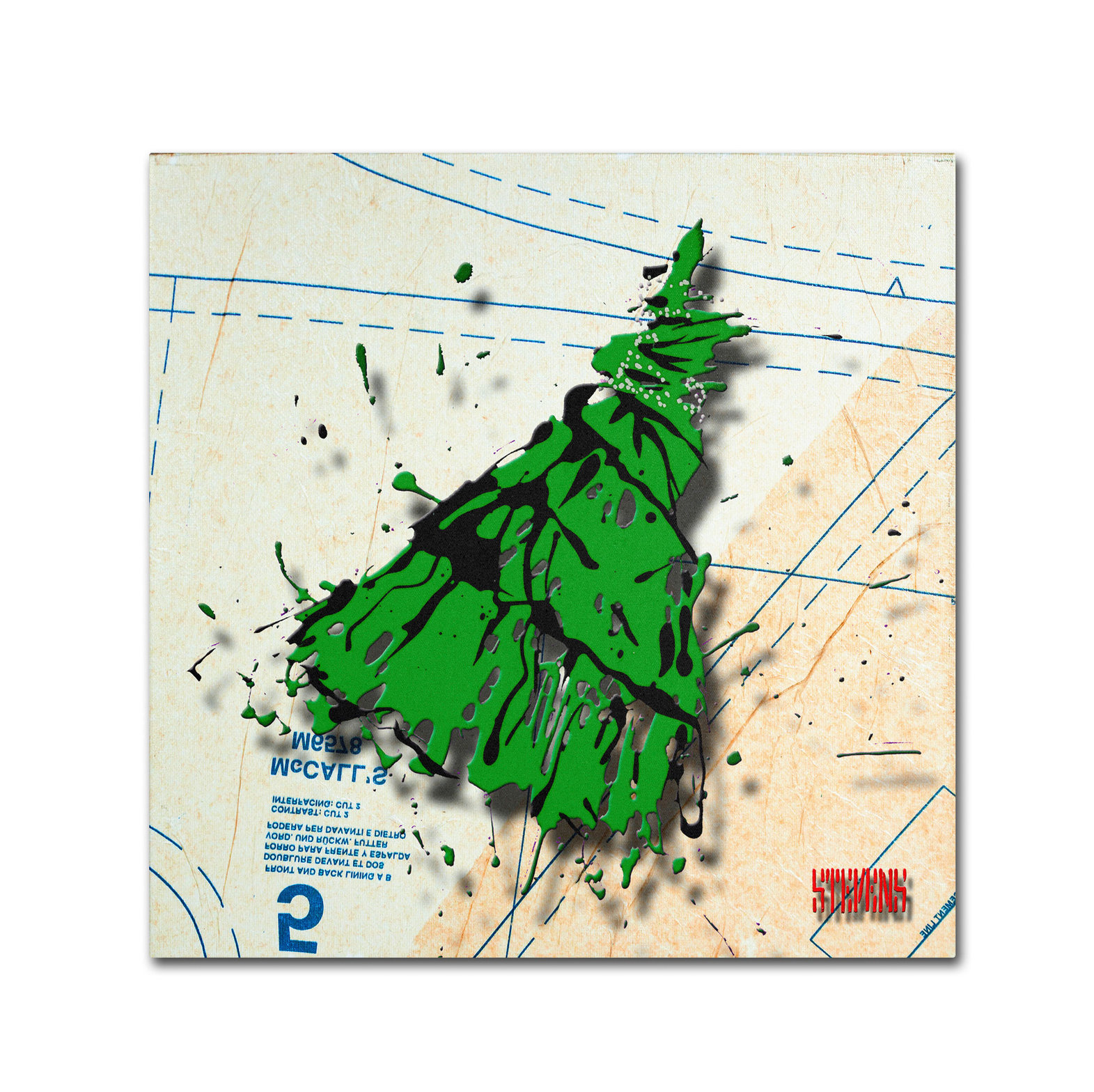 'Shoulder Dress Green n Black' Canvas Art by Roderick Stevens, 18" x 18 ...