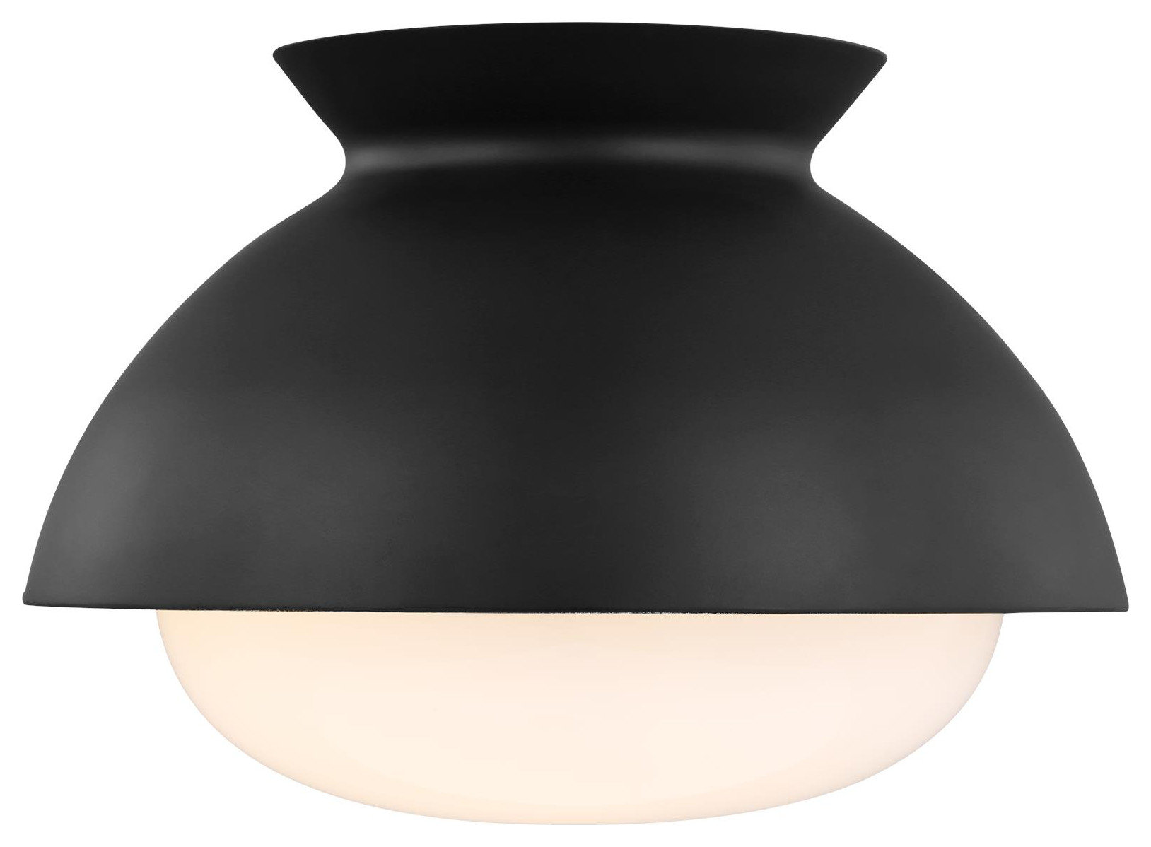 Lucerne One Light Flush Mount, Midnight Black - Contemporary - Flush ...
