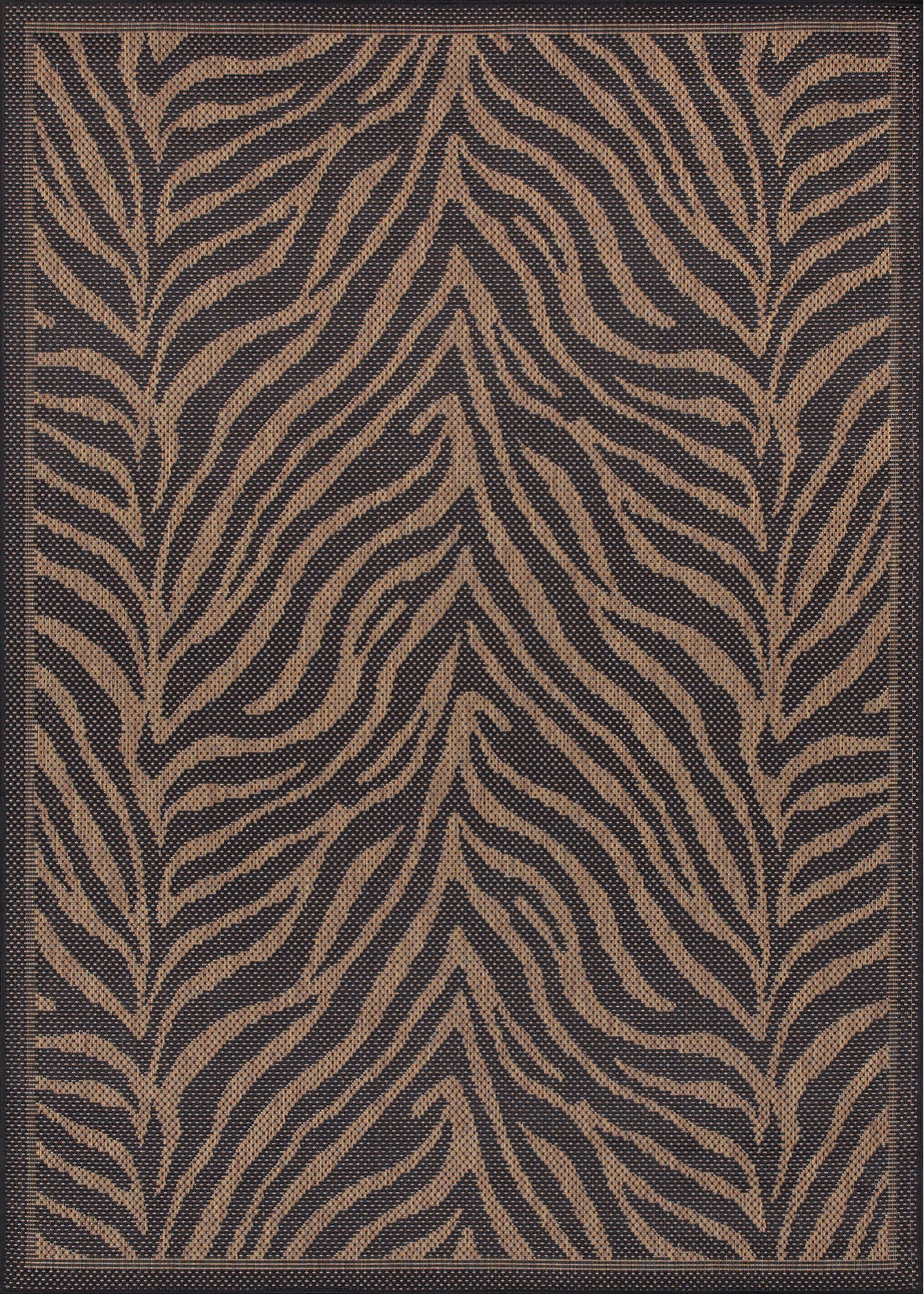 Couristan Recife Zebra Black-Cocoa Runner Rug 2'3"x11'9" - Contemporary ...