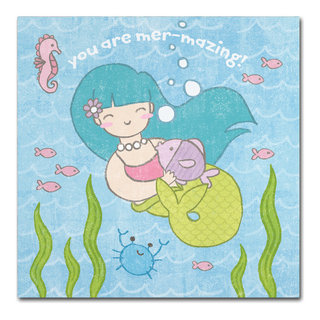 Moira Hershey 'Magical Mermaid II' Canvas Art, 18"x 18" - Beach Style ...