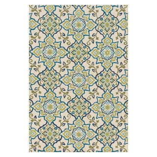 Loloi Francesca Collection Rug, Ivory and Ocean, 3'6"x5'6 ...