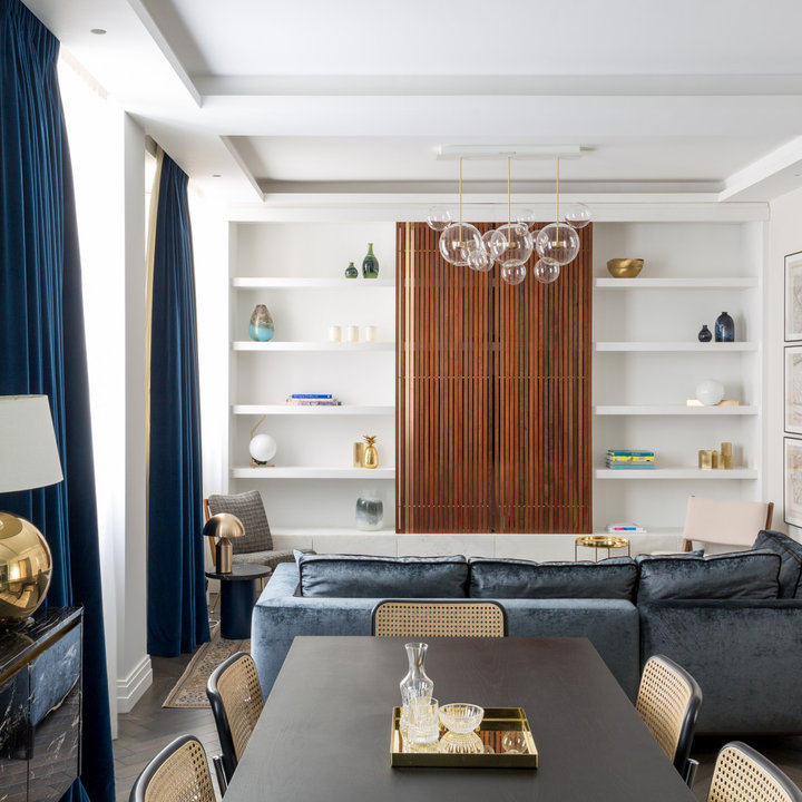 75 Beautiful Living Room Feature Wall Ideas and Designs - September ...