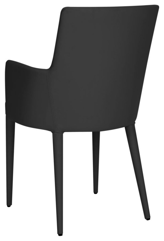 Key Arm Chair Black PU Leather - Midcentury - Armchairs And Accent ...