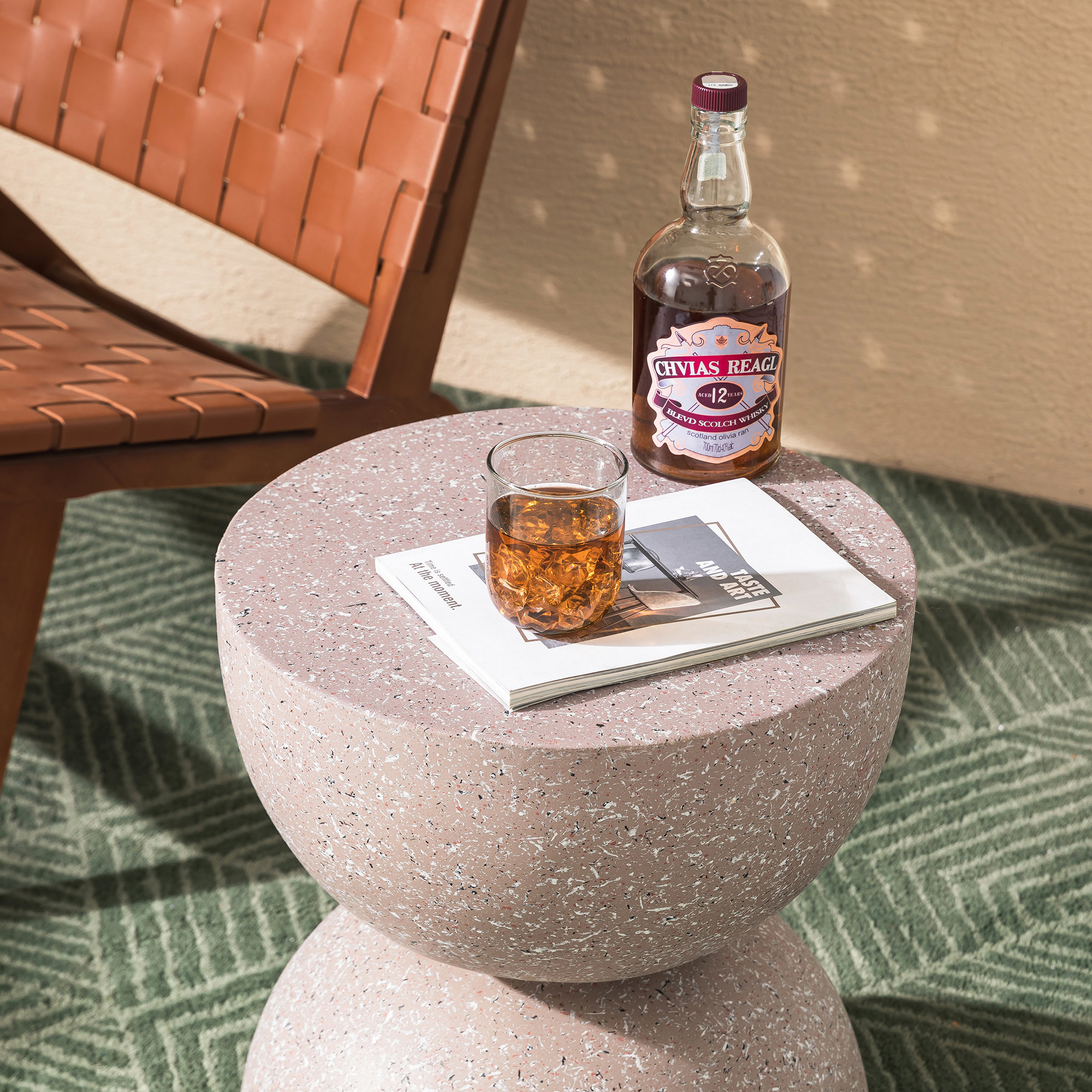 17.75'' Multi-Functional Mgo Sand Terrazzo Garden Stool - Contemporary ...