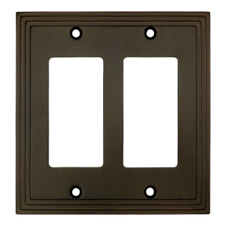 Cosmas 25090-ORB Oil Rubbed Bronze Double GFCI / Decora Wall Plate ...