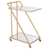 Alto Bar Cart Mirror and Gold - Contemporary - Bar Carts - by Zuo Modern Contemporary | Houzz