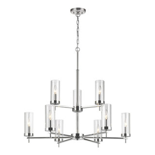 Zire Nine Light Chandelier in Chrome - Transitional - Chandeliers - by ...