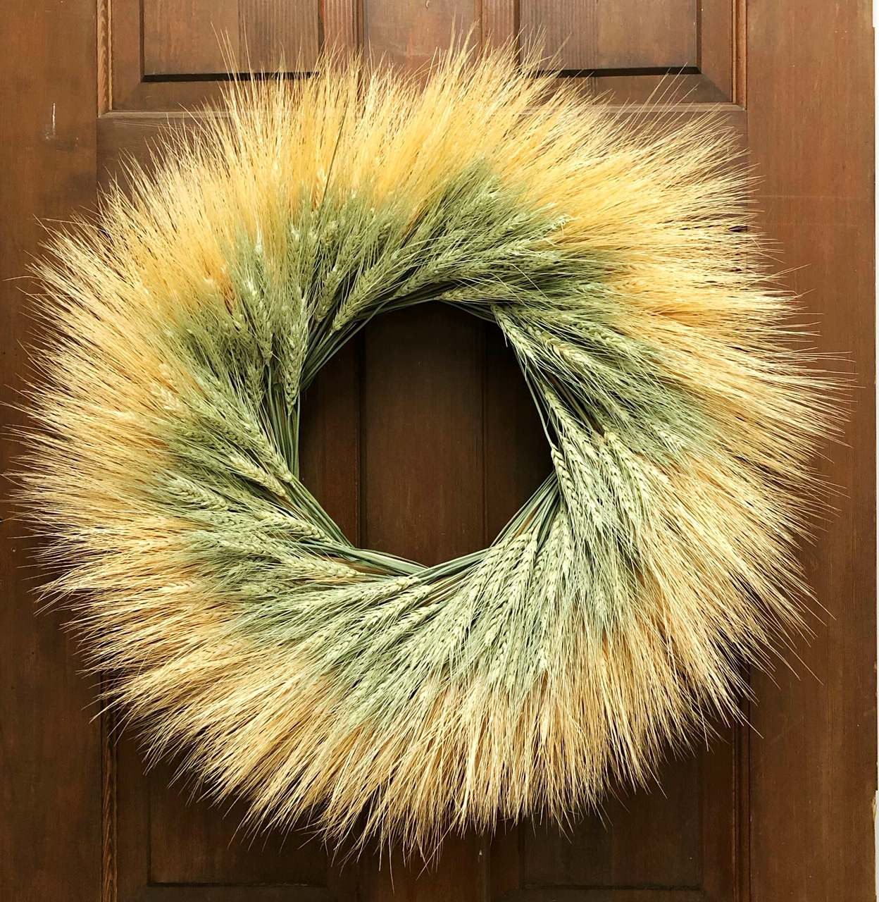 Double Wheat Wreath, 20" - Farmhouse - Wreaths And Garlands - by ...