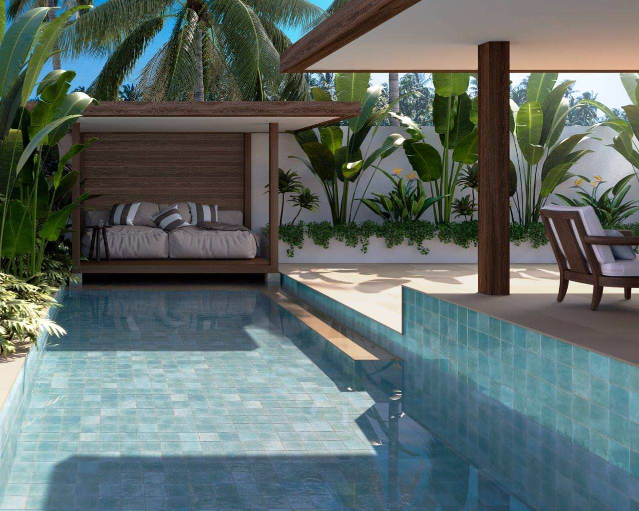 6x6 Morocco Gloss Porcelain Pool Wall Floor Tile - Contemporary - Wall ...