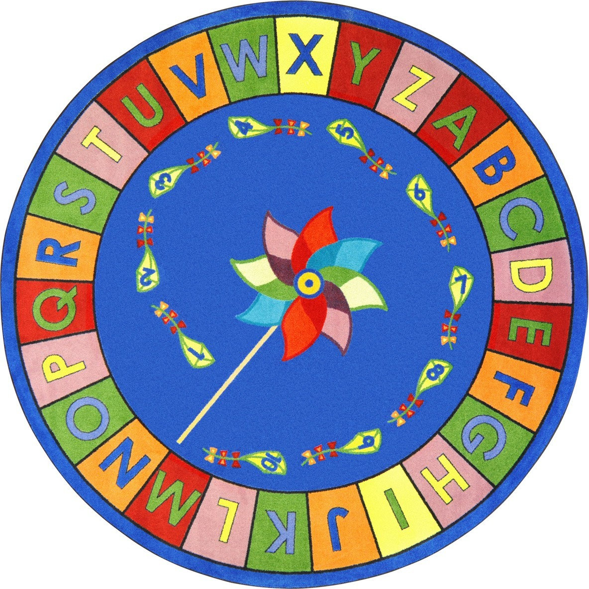 Kid Essentials, Alphabet Pinwheel - Contemporary - Kids Rugs - by Ami ...