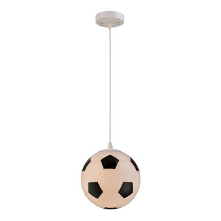 Lite Source Pendant Lamp- Soccer Glass Shade - Contemporary - Kids ...