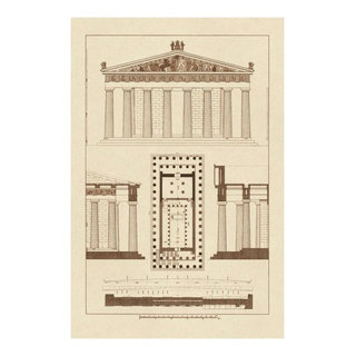 "The Parthenon at Athens, Polychrome" Paper Print by J. Buhlmann, 14 ...