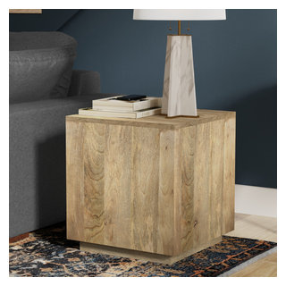 Lockhart Solid Mango Wood Side Table - Transitional - Side Tables And ...