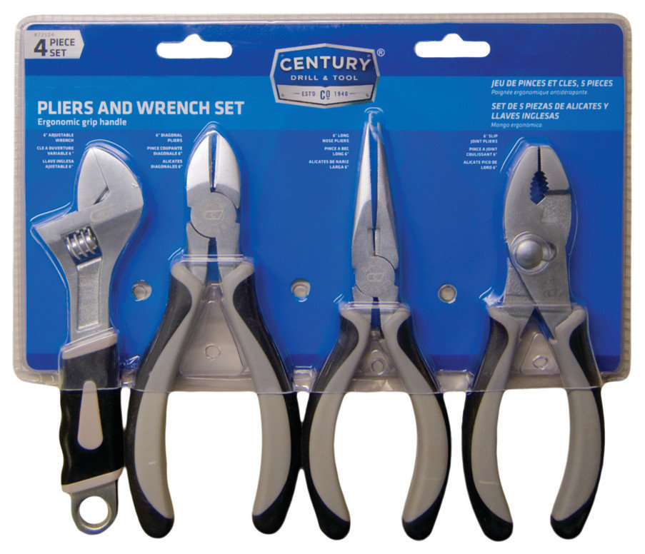 Wrench and Assorted Pliers, Set of 4 - Industrial - Power Tools - by ...