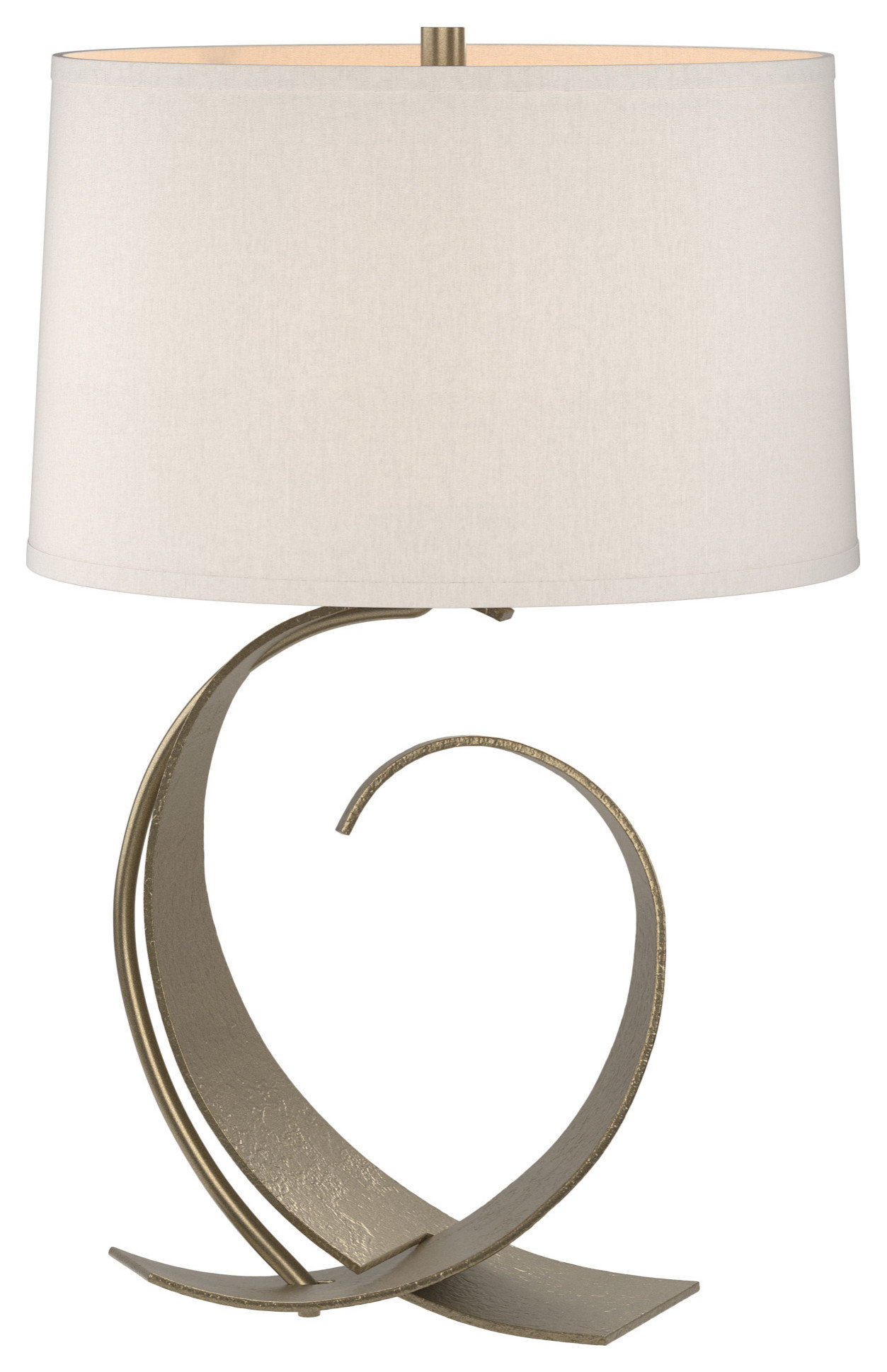 Fullered Impressions Table Lamp, Soft Gold, Flax Shade - Transitional ...