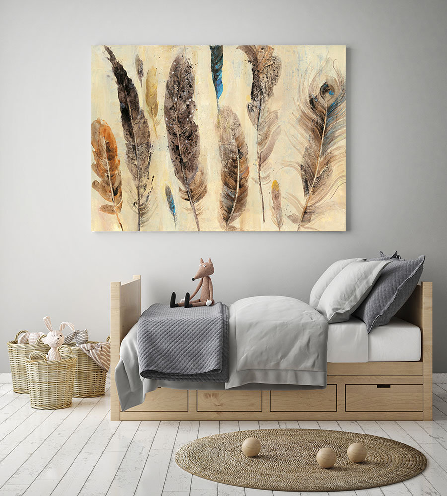 "Feather Study" Museum Mounted Canvas Print, 40"x30" - Contemporary - Prints And Posters - by ...