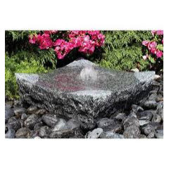 Simple Patio fountain to coexist with tall messy bamboo hedge