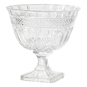 Little Glass Bowl WIth Embossed Golden Flowers Mini Fancy Glass Bowl ...