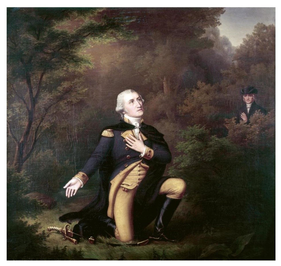 "George Washington In Prayer at Valley Forge" Paper Print by Paul Weber ...