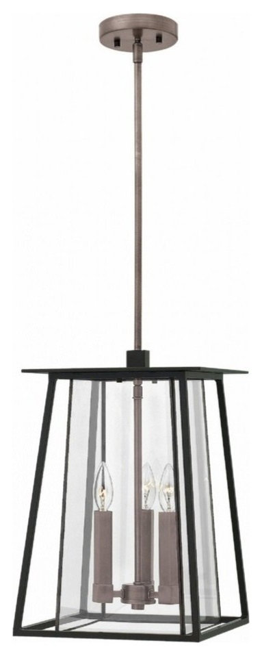 Hinkley 2102BK Walker - 17.25" Three Light Outdoor Hanging Lantern ...