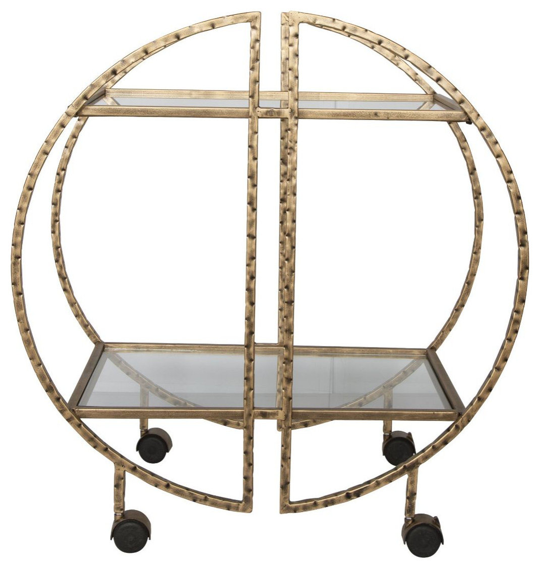 Uttermost Zelina Gold Bar Cart - Contemporary - Bar Carts - by Hudson ...