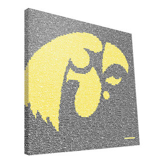 University of Iowa Hawkeyes Typo Canvas Print, 12"x12" - Contemporary ...